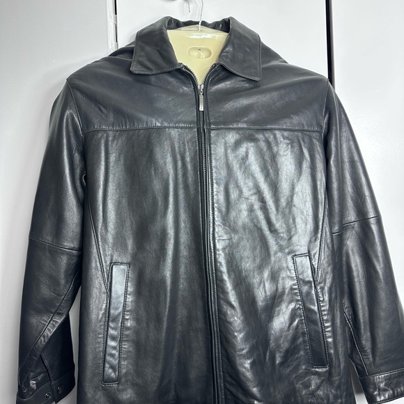Liz Claiborne | Jackets & Coats | Liz Claiborne Black Genuine Leather ...